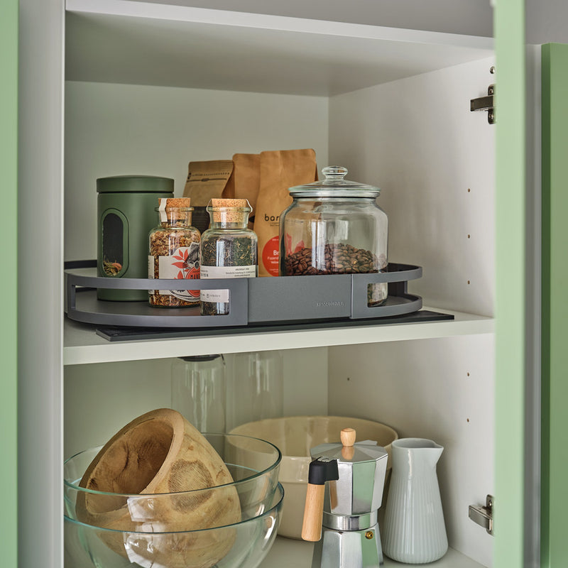 TurnMotion III Tablar 600mm anthrazit - Drehteller - Drehregal- Rondell Küche - Turn Motion